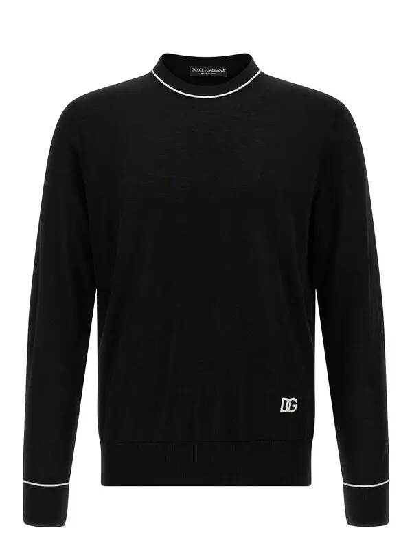 Dolce & Gabbana Logo Embroidery Sweater - Black