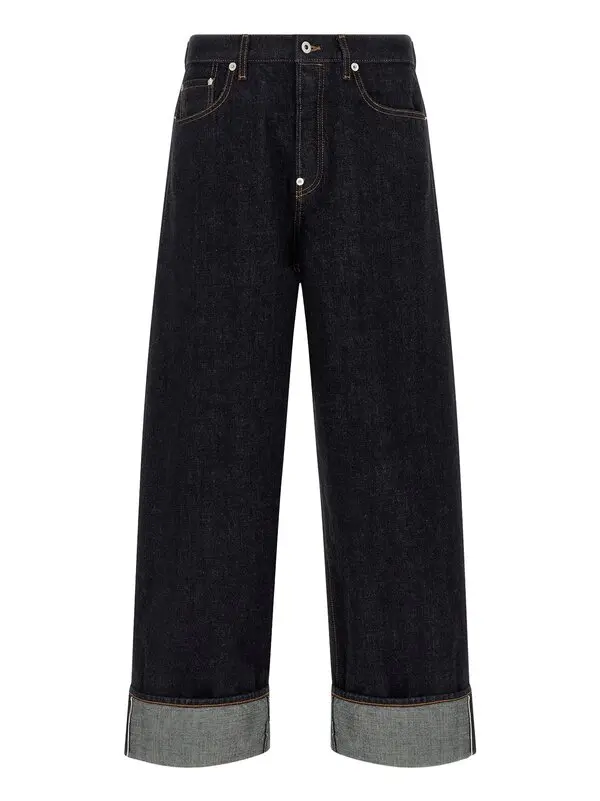 Kenzo Turn Up' Jeans - Blue