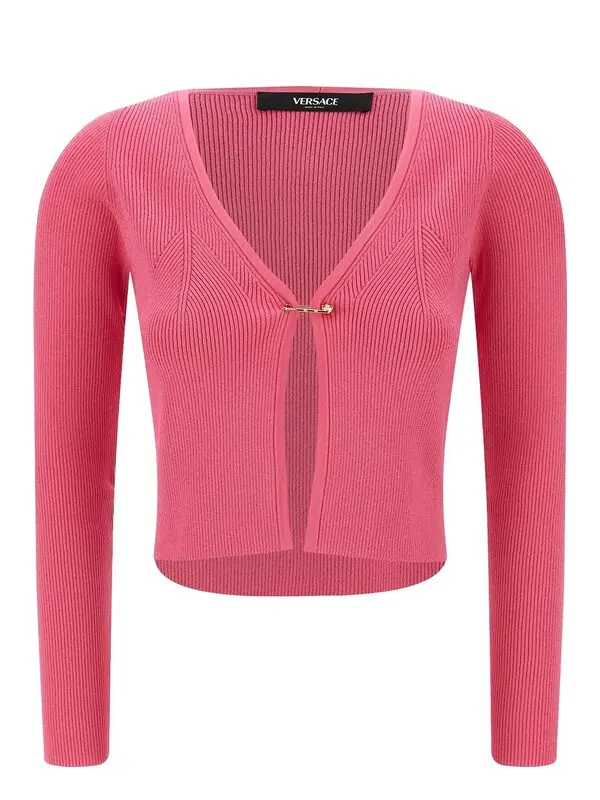 Versace Safety Pin Cardigan - Fuchsia