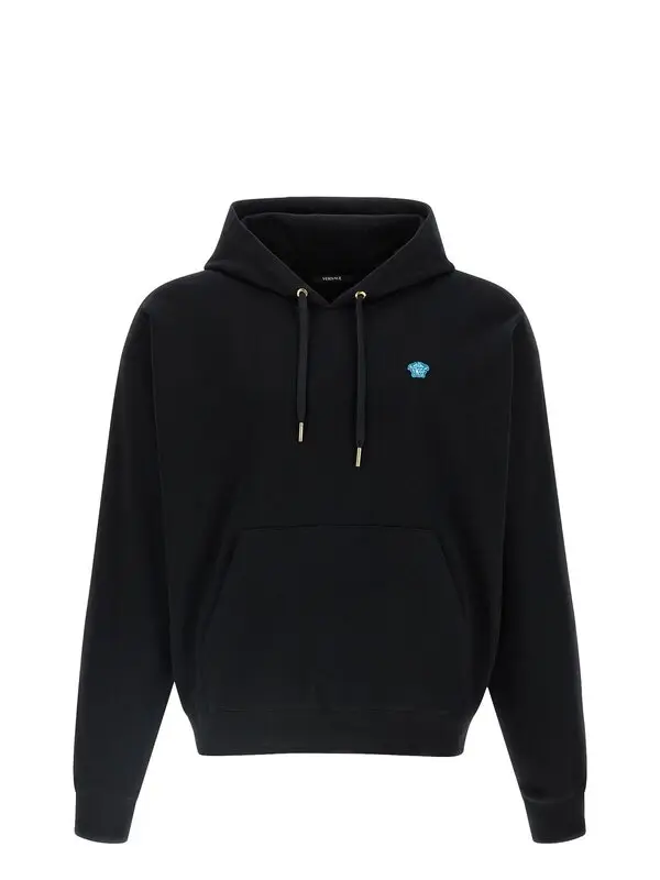 Versace Medusa Patch Hoodie - Black