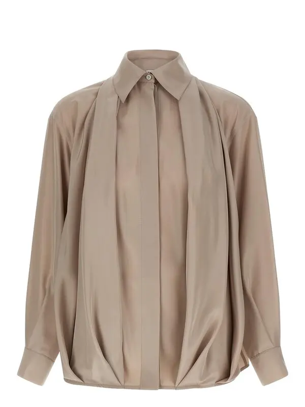 Loewe Silk Draped Shirt - Pink