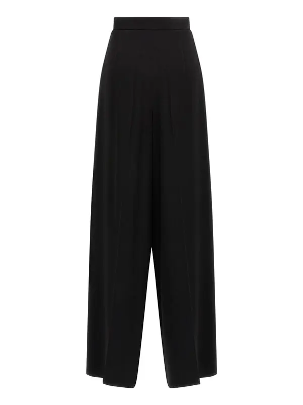 Max Mara Laccato Palazzo Trousers - Black