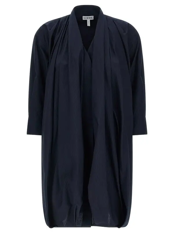 Loewe Draped Balloon Silhouette Mini Dress - Blue