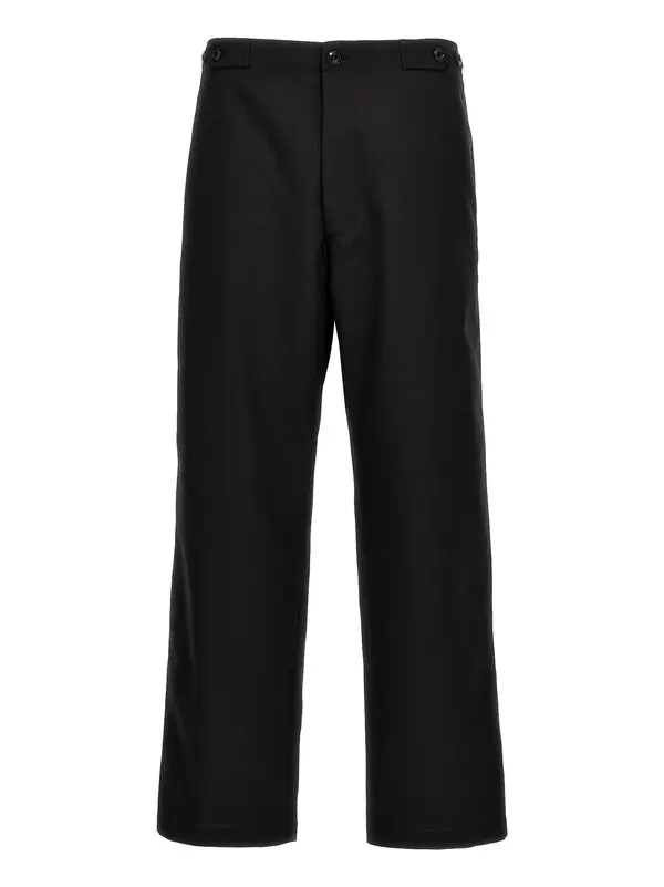 CELLAR DOOR Dino Straight Leg Trousers - Black