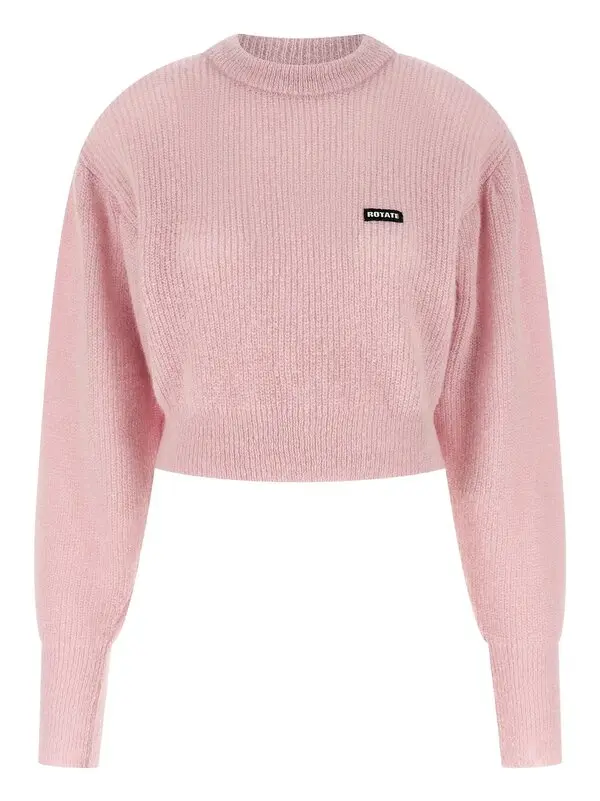 ROTATE BY BIRGER CHRISTENSEN Alpaca And Wool Blend Knit Puff Sweater - Pink