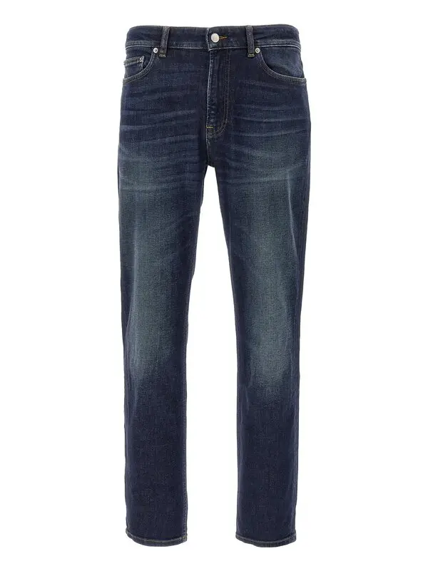 DEPARTMENT 5 Stones Stonewashed Cotton Denim Jeans - Blue