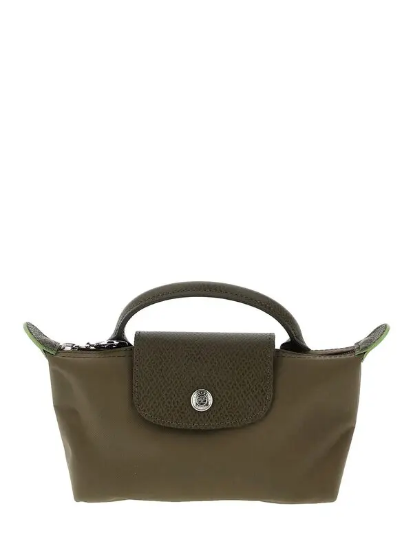 Longchamp Le Pliage Nylon Canvas Clutch Bag - Green