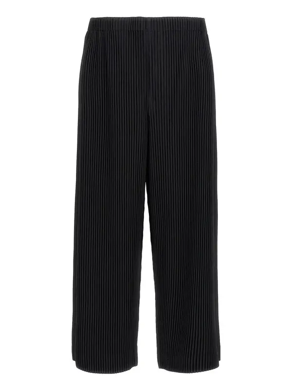 Issey Miyake Monthly Colors: September Pleated Pants - Black