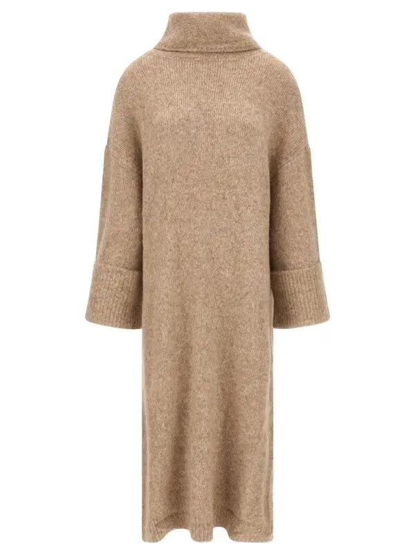 ENTIRE STUDIOS Manhattan Alpaca Knit Midi Dress - Beige