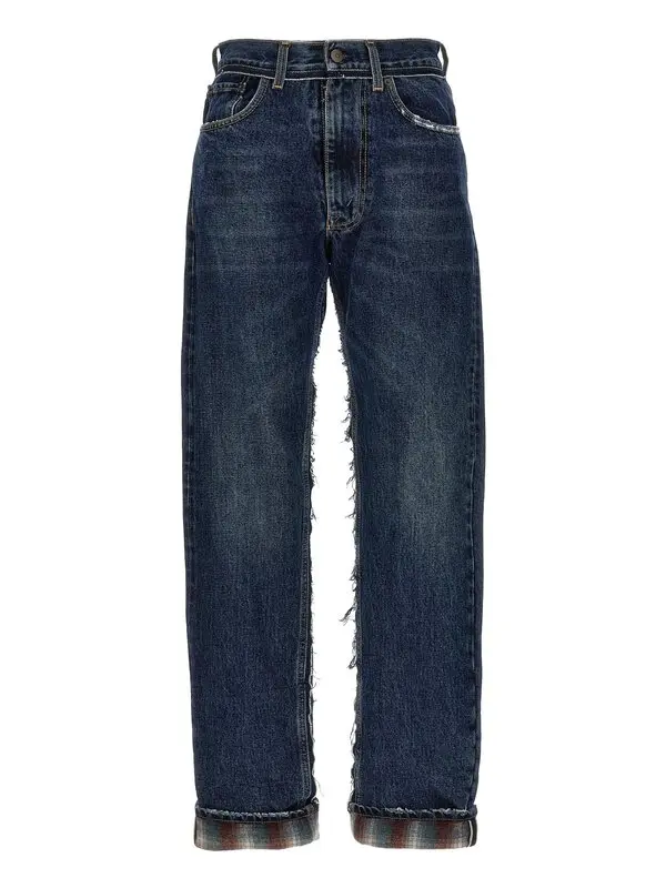 MAISON MARGIELA Cotton Pendleton Denim Jeans - Blue