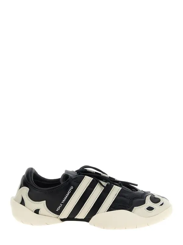 Y3 Regu 2002 Leather Sneakers - White/black