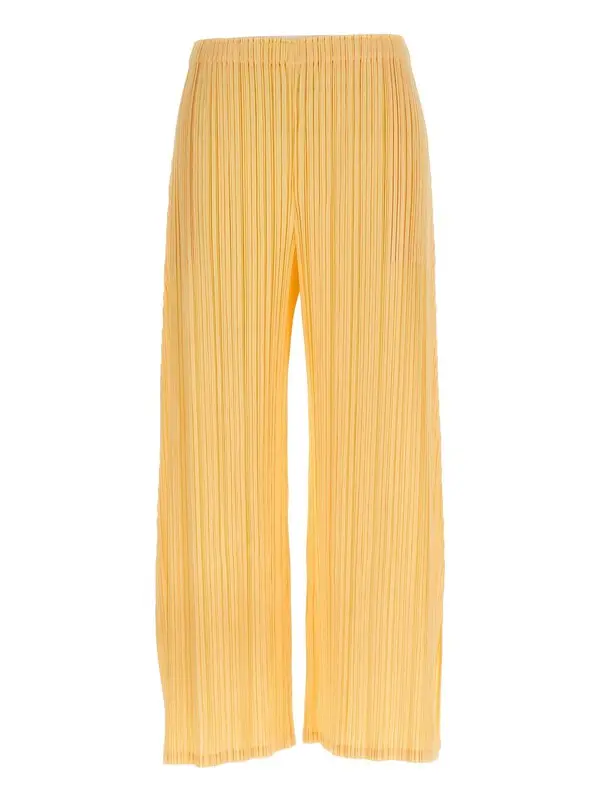 Issey Miyake Mellow Pleats Trousers - Yellow