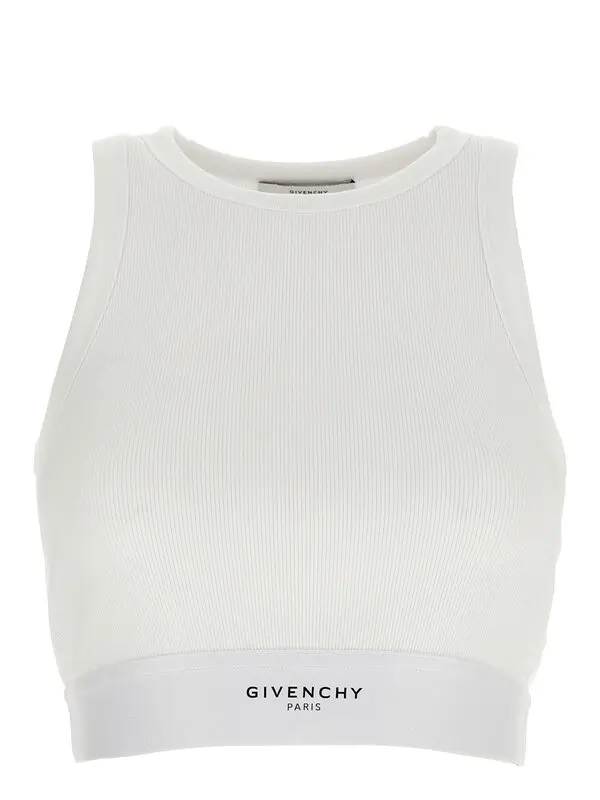Givenchy Crop Tank Top - White