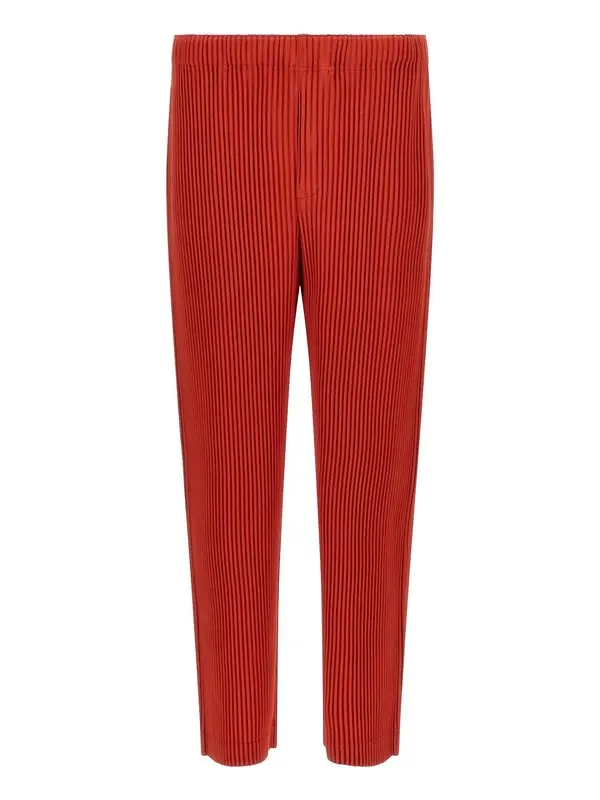 Issey Miyake Monthly Colors: September Straight Leg Trousers - Red