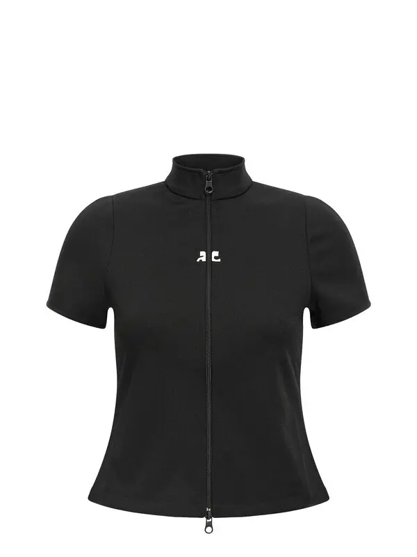 COURREGES Interlock Zipped Top - Black