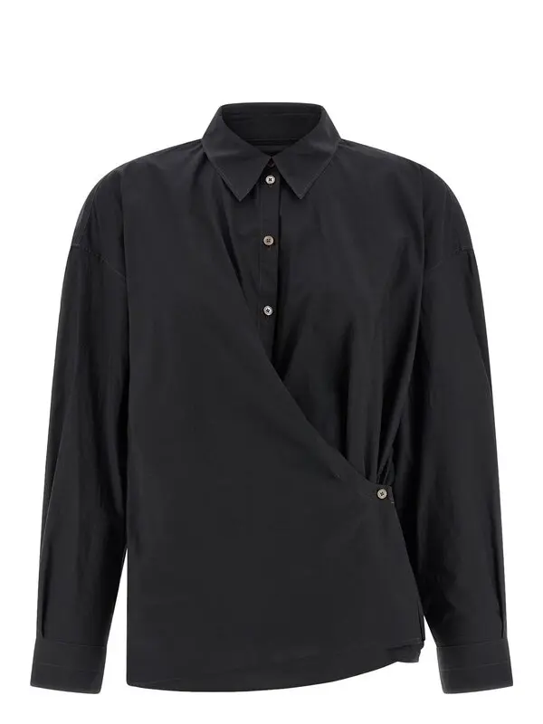 LEMAIRE Straight Collar Twisted' Shirt - Black