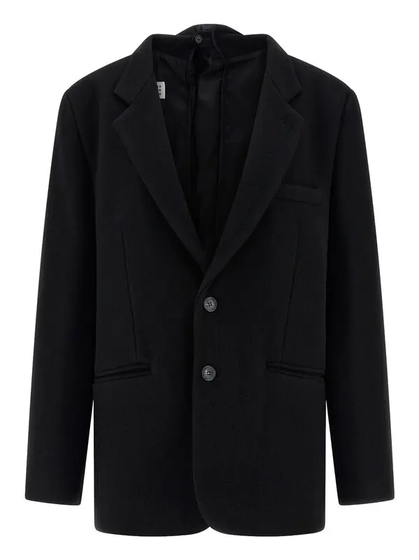 MAISON MARGIELA Back Panel Wool Blazer - Black