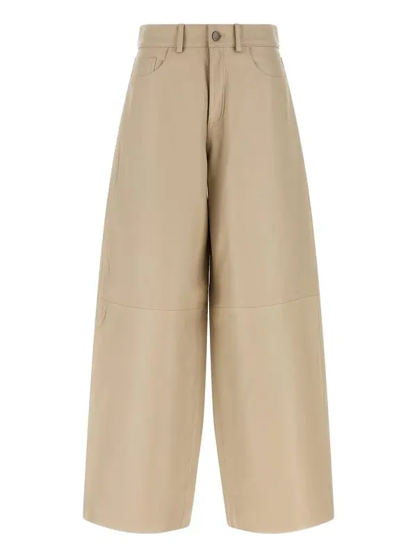 HAIKURE Bethany Nappa Leather Pants - Beige
