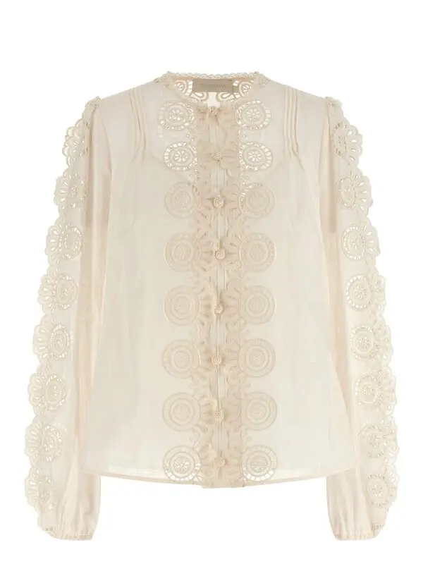 Zimmermann Lucky' Embroidered Blouse - White