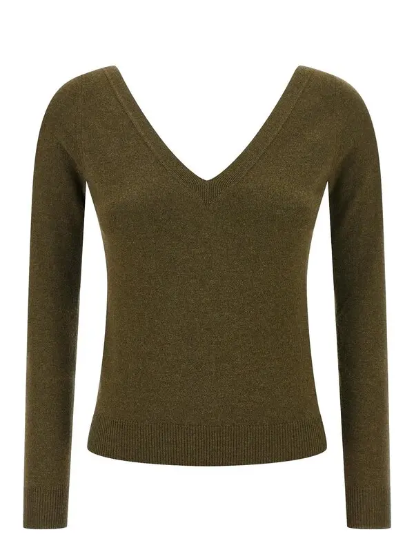 Saint Laurent Cashmere V-neck Sweater - Green