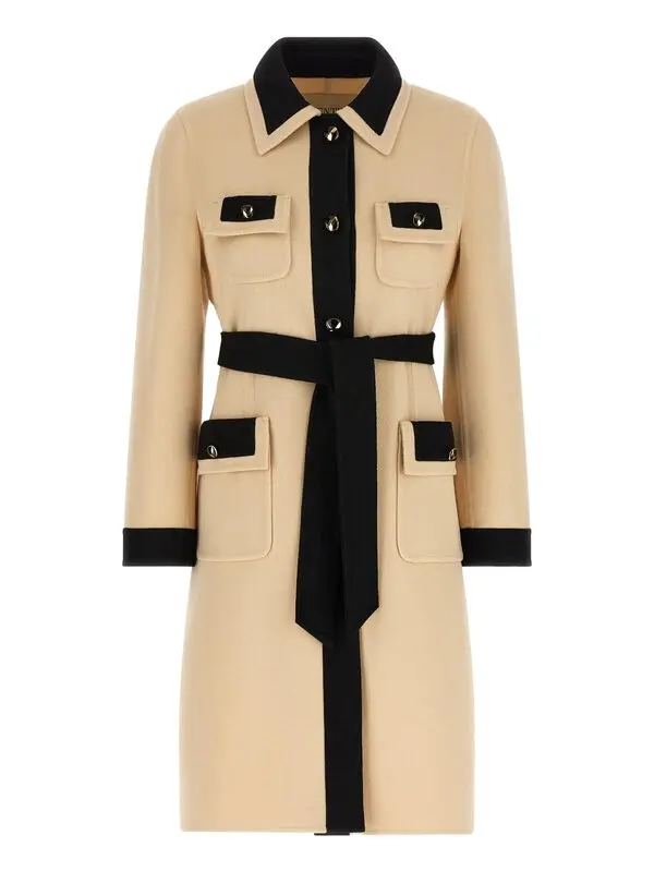 Valentino Garavani Virgin Wool And Cashmere Midi Coat - Beige
