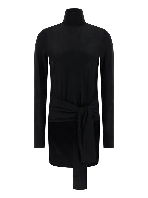 TOTEME Double-sleeve' Turtleneck Sweater - Black