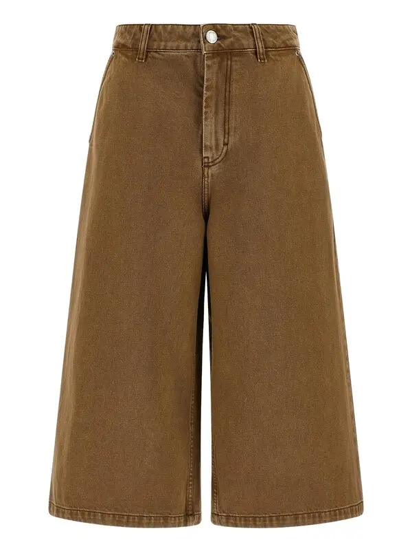 AMI Paris Denim Bermuda Shorts - Brown