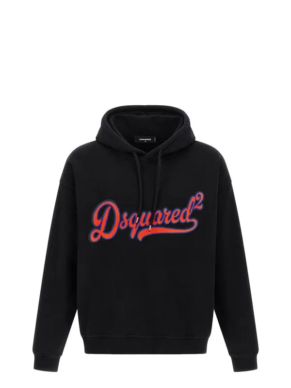 Dsquared2 Sponge Patch Hoodie - Black