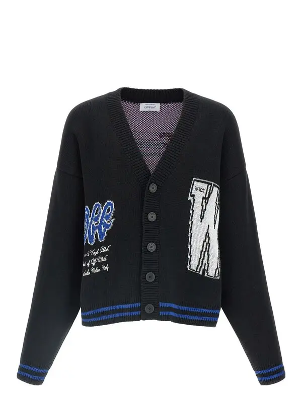 Off-White Glide Diag Cotton Cardigan - Black
