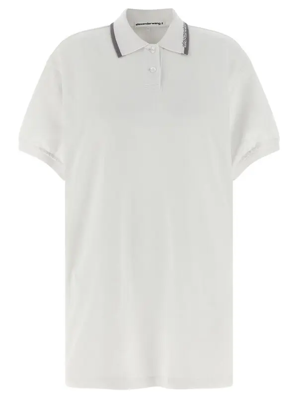 Alexander Wang Intarsia Collar Dress - White