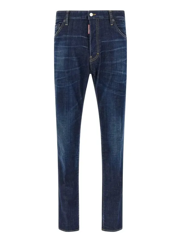 Dsquared2 Cool Guy Stonewashed Cotton Denim Jeans - Blue
