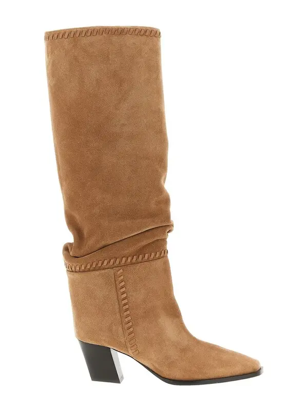 JIMMY CHOO Hart Suede Boots - Beige