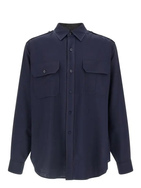 MAISON MARGIELA Pressed To Death' Shirt - Blue