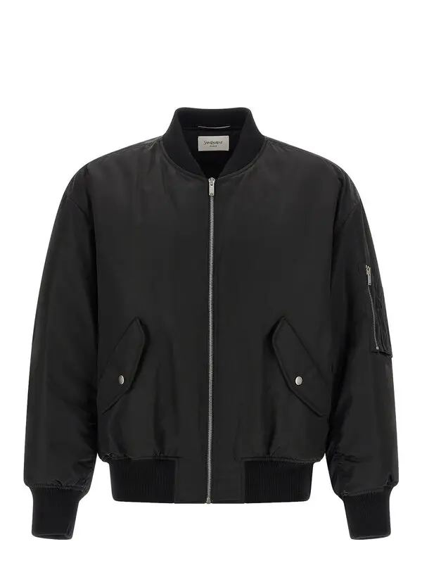 Saint Laurent Serge Bomber Jacket - Black