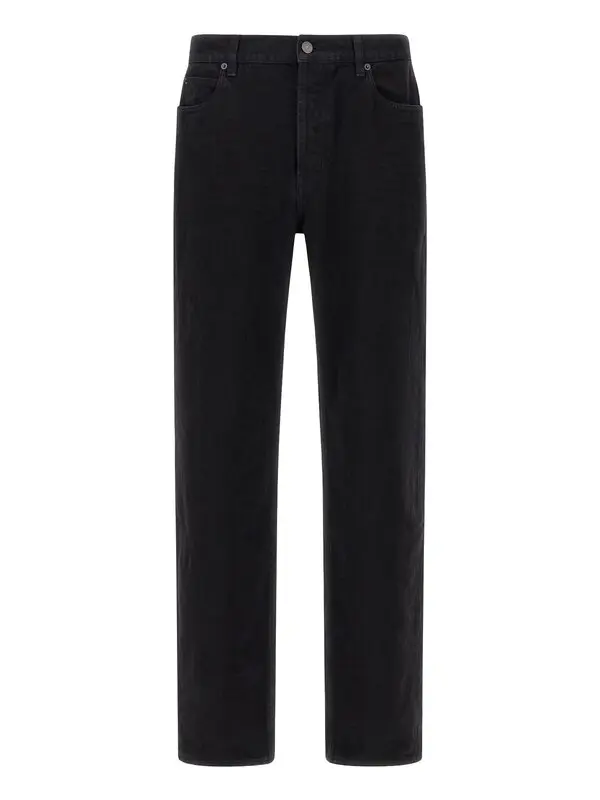 Saint Laurent Straight Leg Denim Jeans - Black