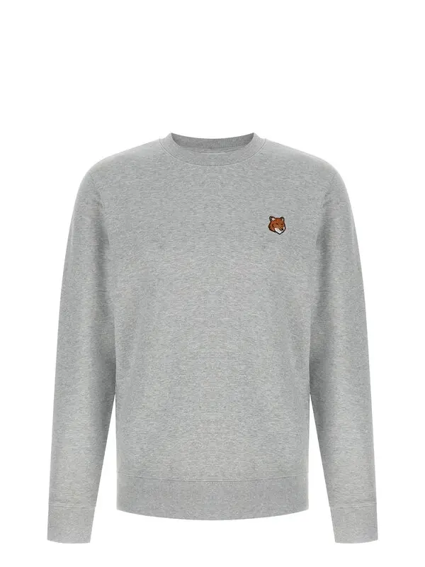 Maison Kitsuné Fox Head Cotton Sweatshirt - Gray