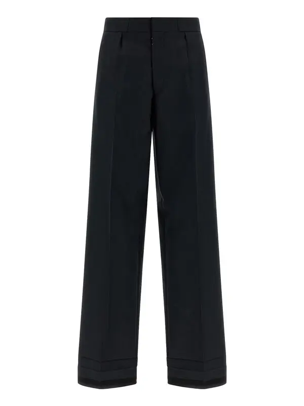MAISON MARGIELA Herringbone Tailored Trousers - Black