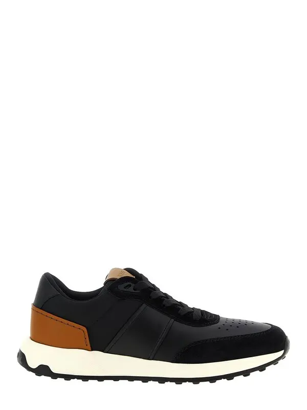 TOD'S Leather And Technical Fabric Sneakers - Black