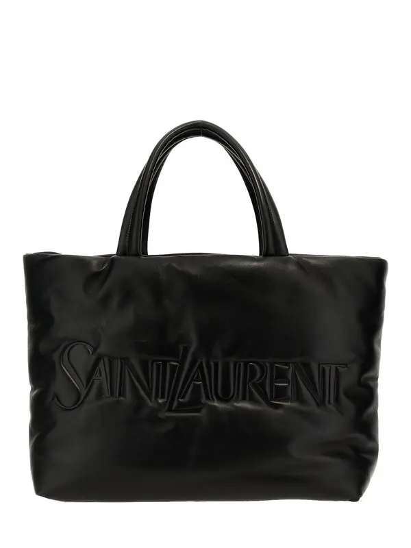 Saint Laurent Nappa Leather Shopping Bag - Black