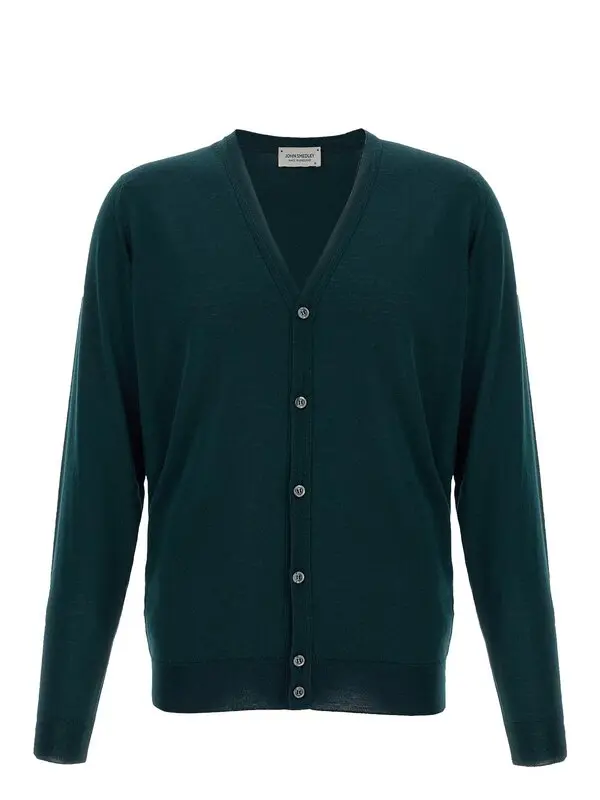 John Smedley Petworth Merino Wool Cardigan - Green