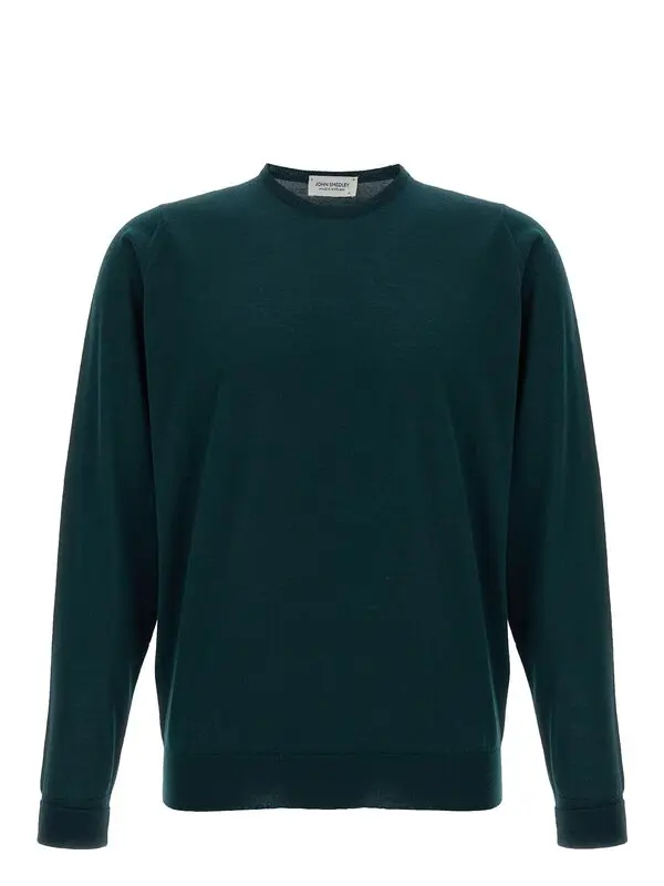 John Smedley Marcus Merino Wool Crew Neck Sweater - Green