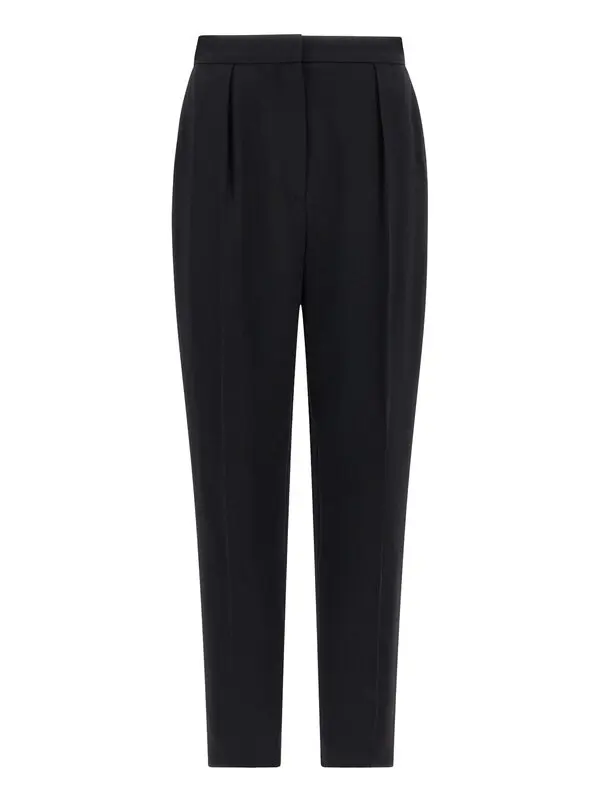Balmain Grain De Poudre Wool Trousers - Black