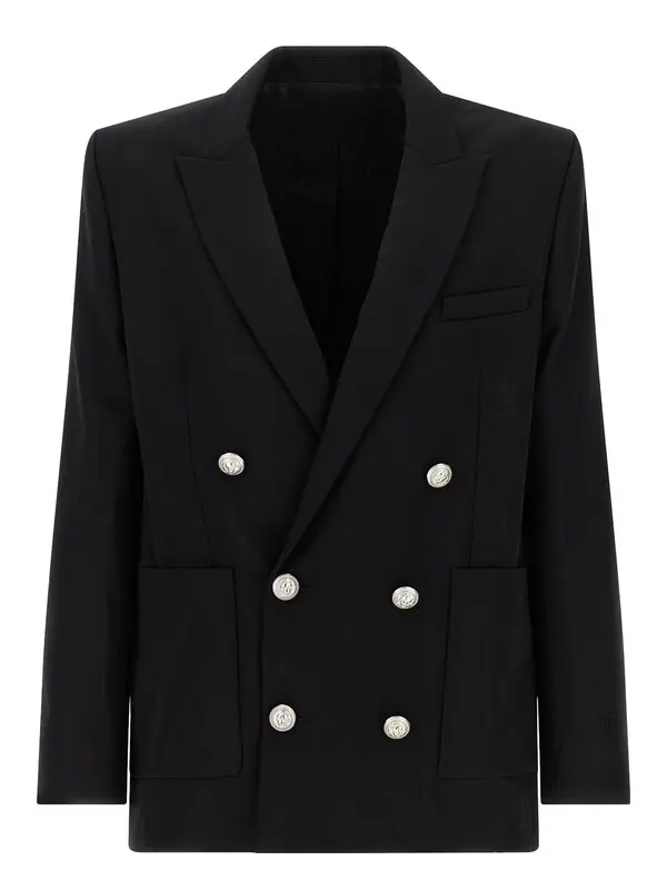 Balmain Grain De Poudre Blazer - Black