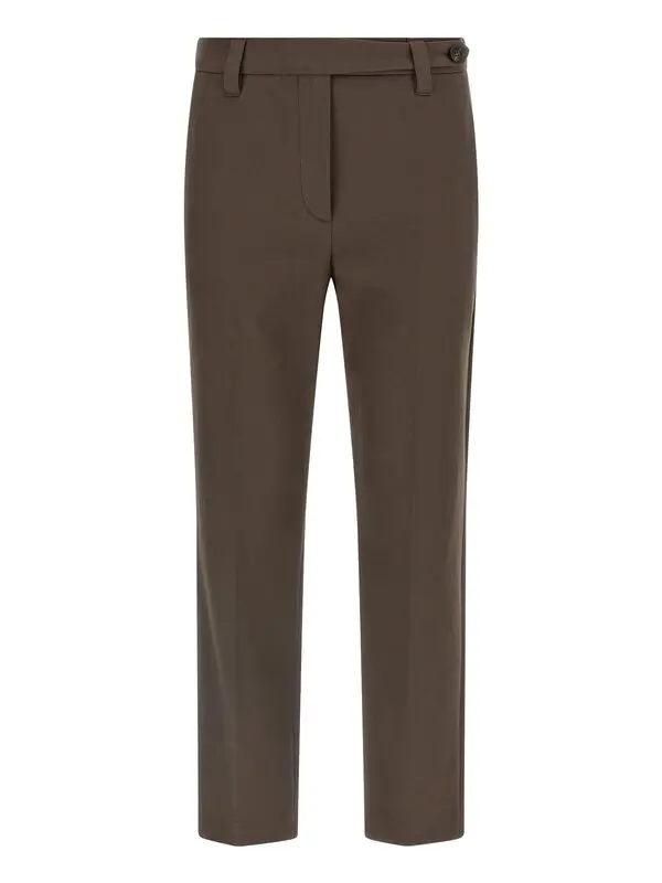 Brunello Cucinelli Cotton Trousers - Brown