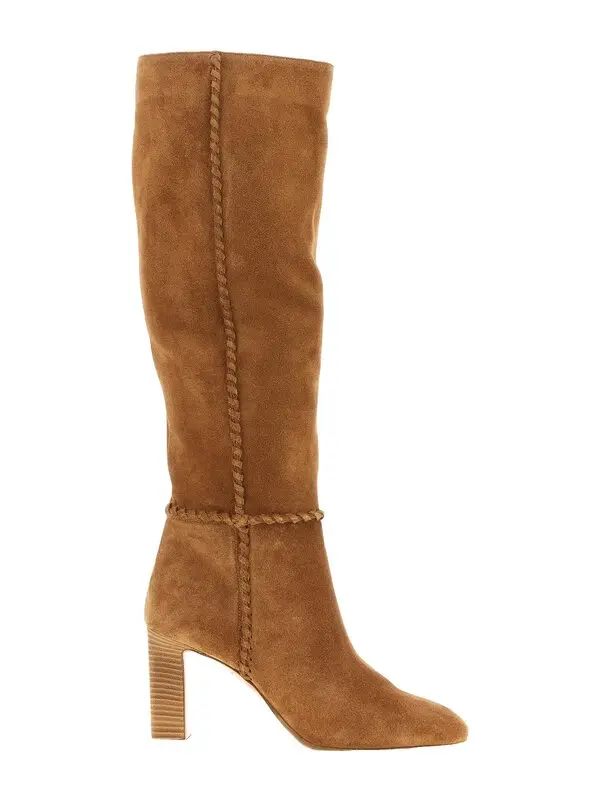 AQUAZZURA Indy Suede Boots - Beige