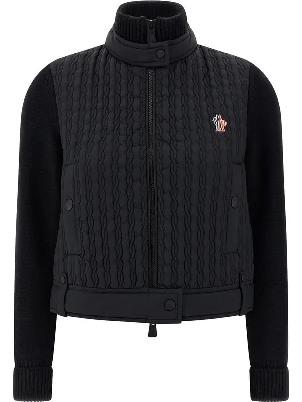 Moncler Tricot Wool Knit Cardigan - Black