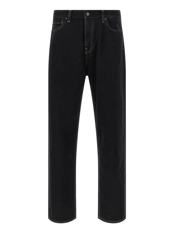 Carhartt Work In Progress Aaron Stonewashed Denim Jeans - Black