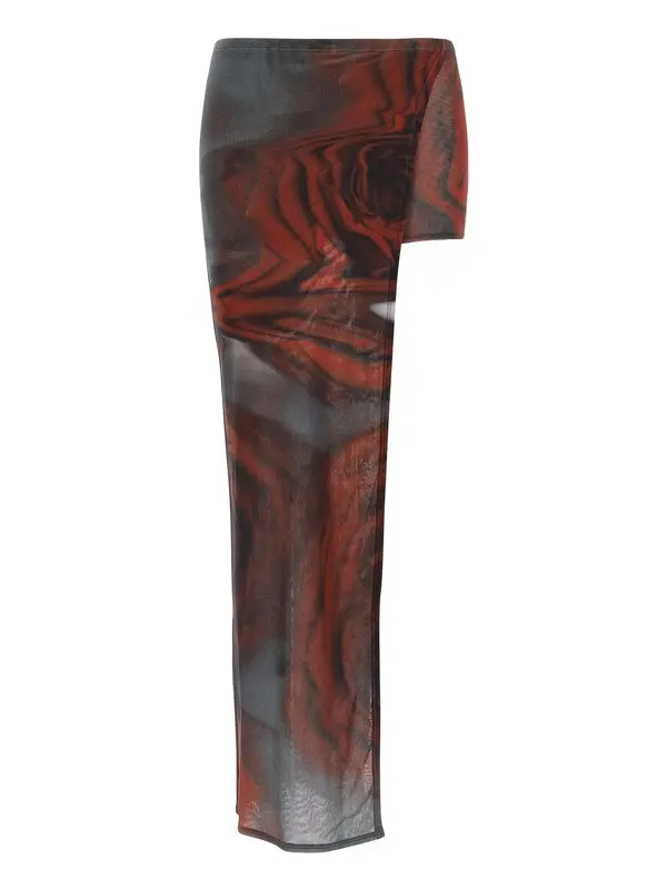 JEAN PAUL GAULTIER The Red Blurry Roses Skort - Multi