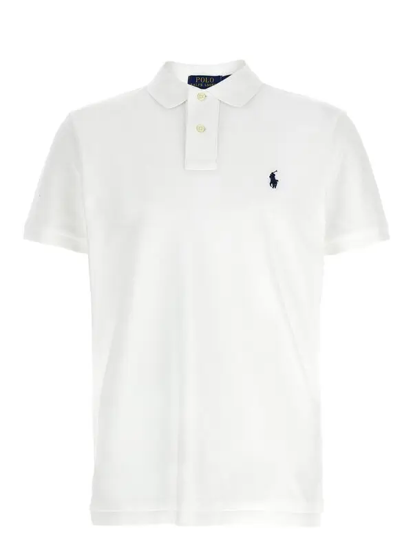 Polo Ralph Lauren Logo Embroidery Polo Shirt - White