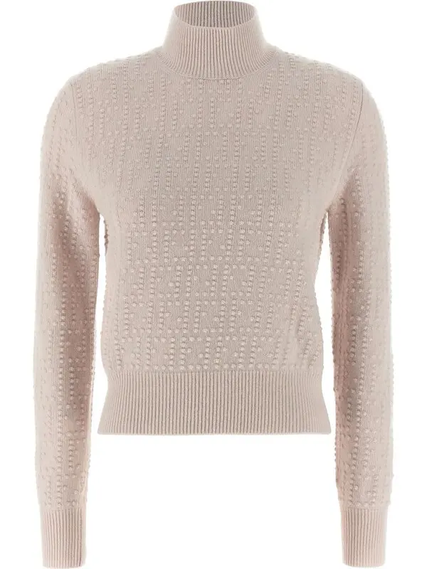 Fendi Pon Pon Wool And Cashmere Blend Sweater - Pink
